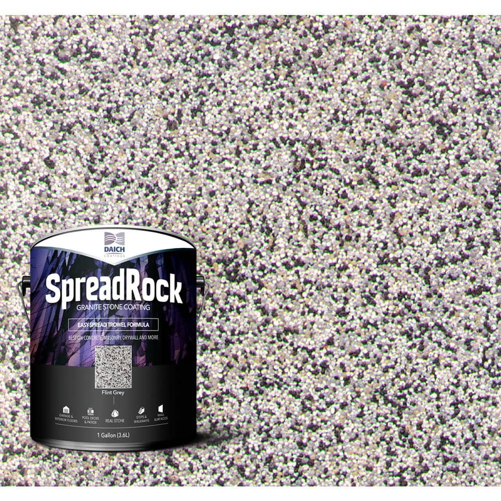DAICH Granite Stone Coating 1 Gal. Flint Gray Satin Interior/Exterior ...