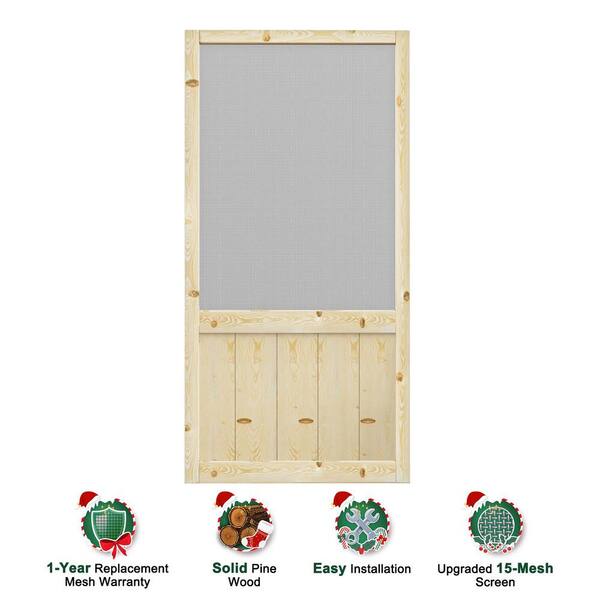 ARK DESIGN 36 in. x 80 in. Universal Unfinished Solid Pine Wood ...