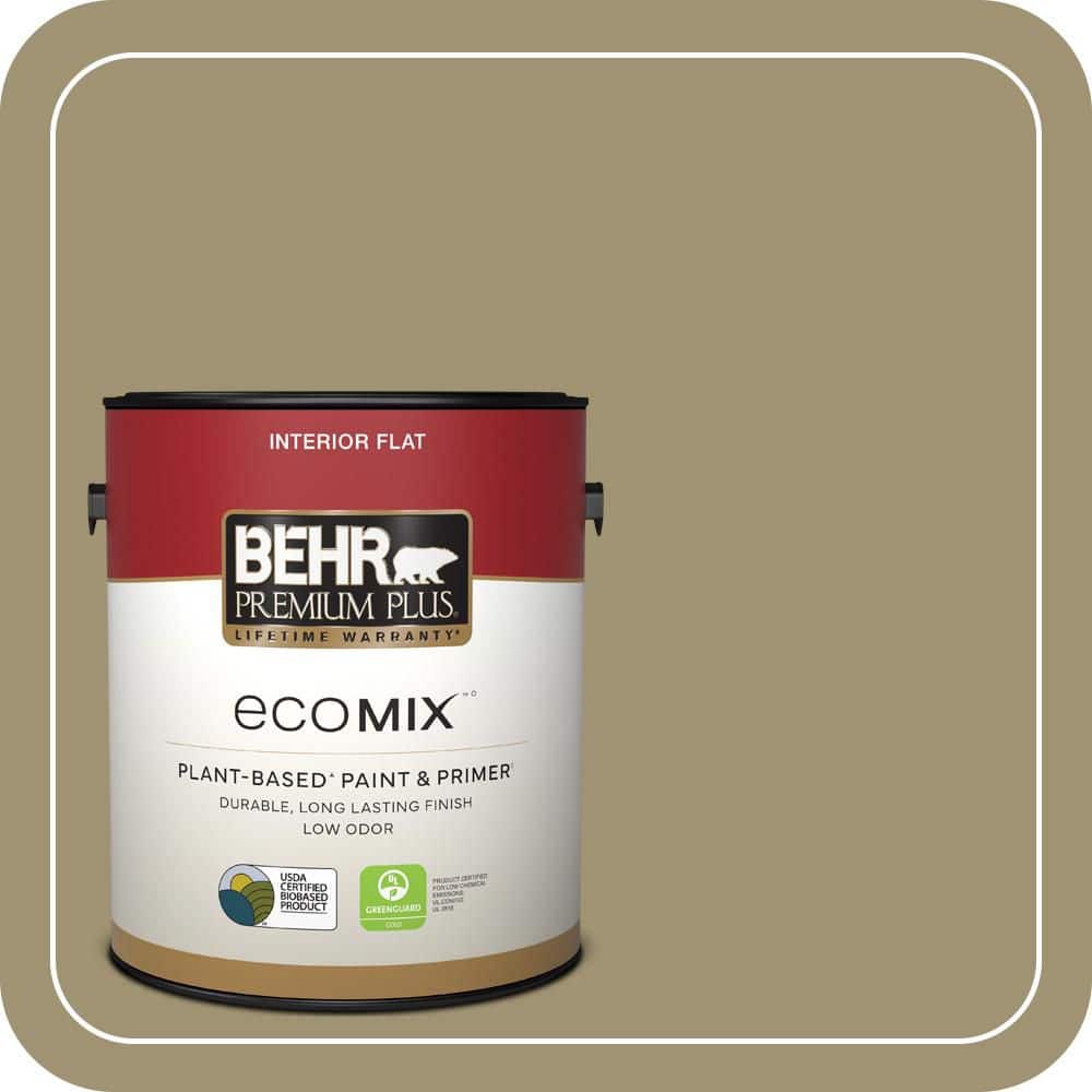 BEHR PREMIUM PLUS 1 gal. #380F-6 River Bank Flat EcoMix Plant-Based ...