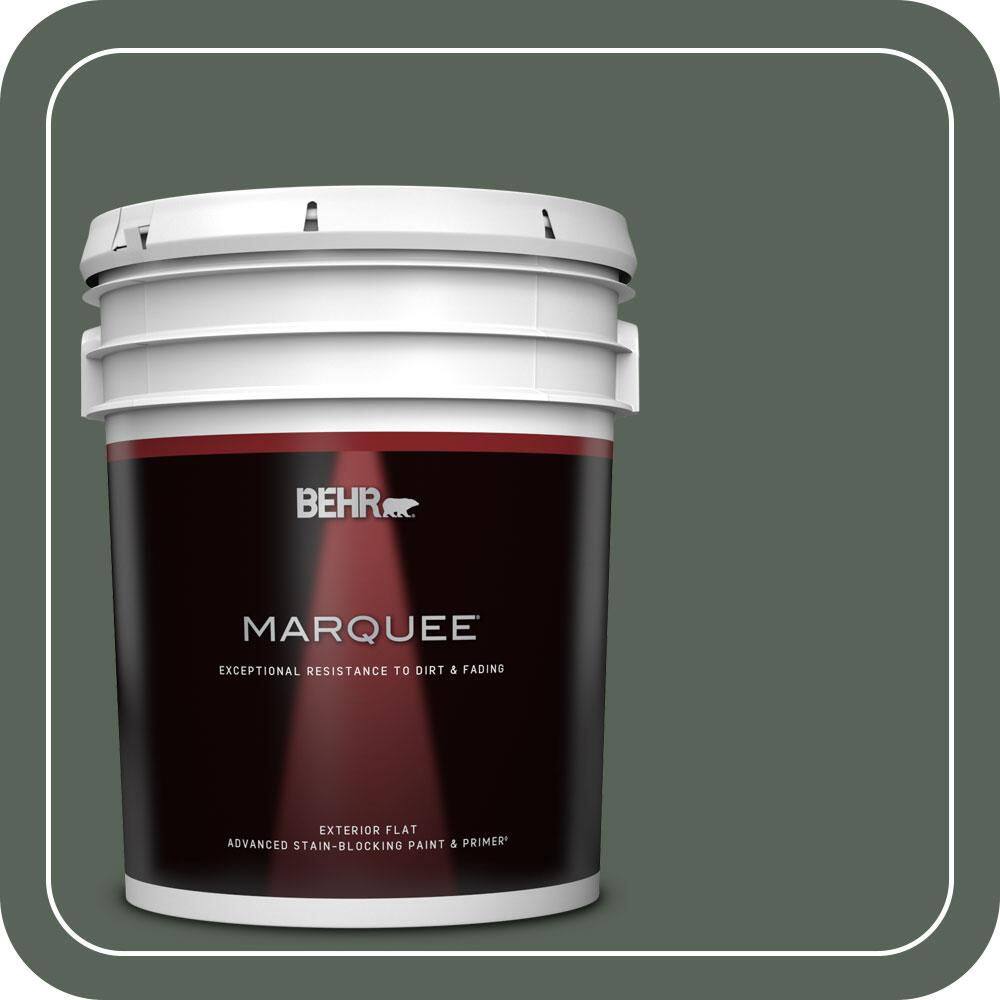 BEHR MARQUEE 5 gal. #ECC-21-3 Imperial Palm Flat Exterior Paint ...