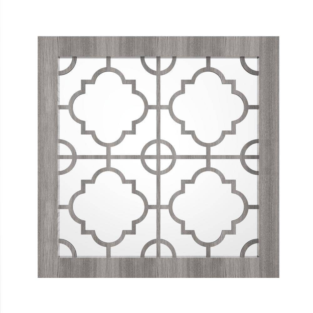 KOHROS 12 in. x 12 in. Classic Square Framed Decorative Mirror AM005 ...