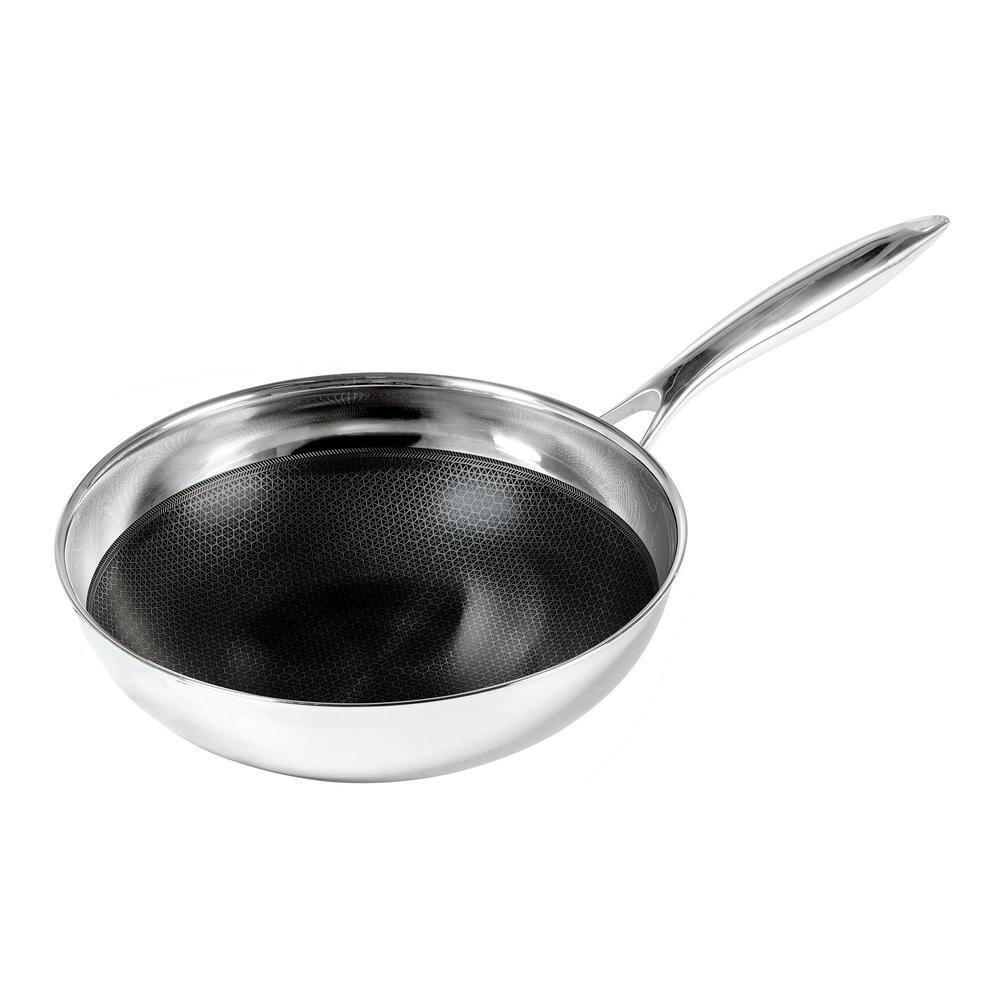 Black Cube 9.5 in. Hybrid Quick Release Chef's Pan in Stainless Steel ...