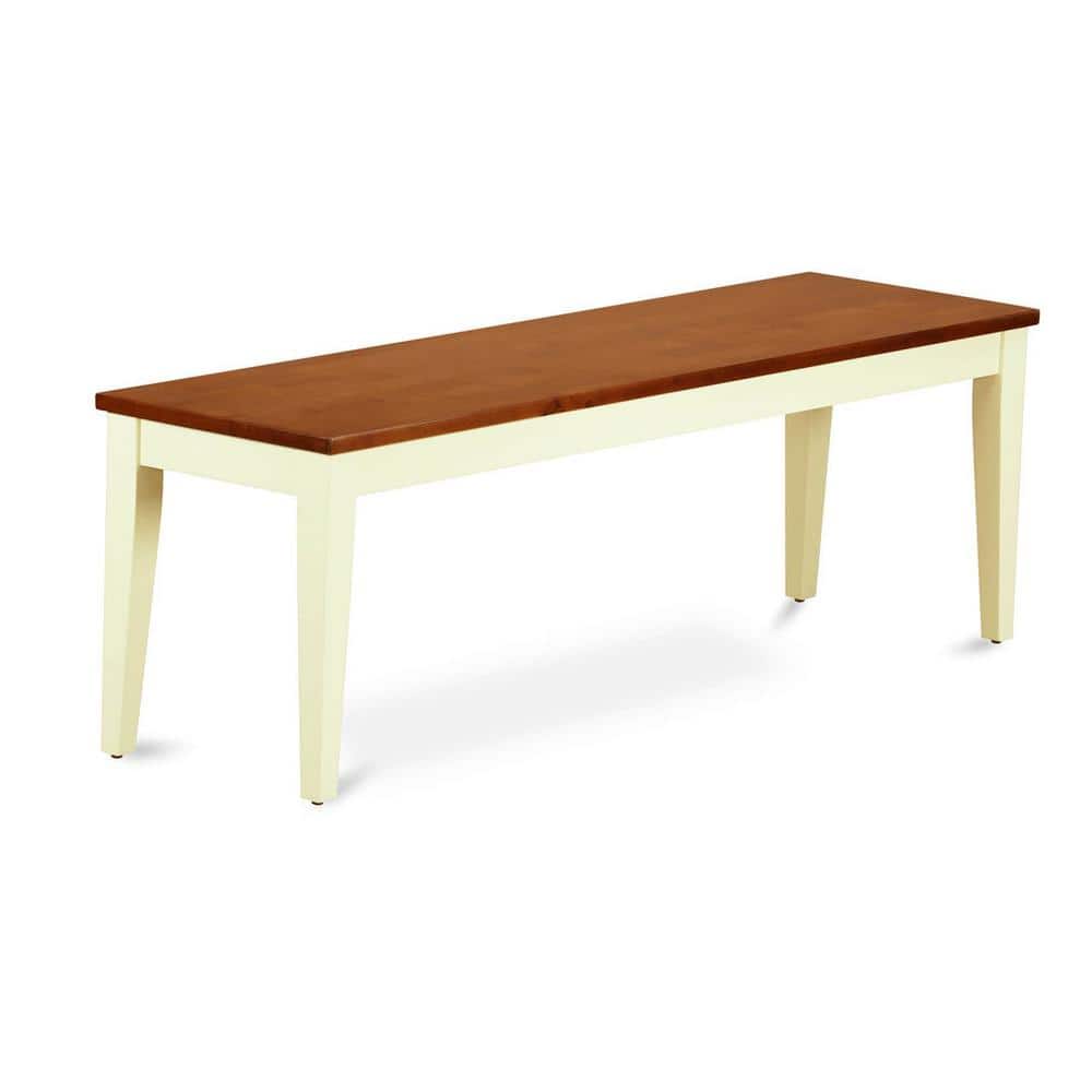 HOME IMPORTS EMPORIUM Buttermilk and Cherry Finish Dining Bench with ...