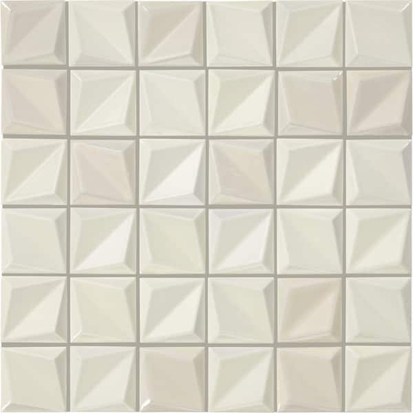 Daltile Artefino Vintage Angelite 12 in. x 12 in. Glossy Porcelain ...