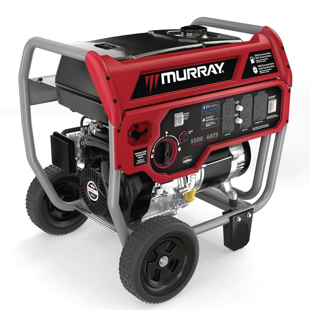 Murray 6875-Watt Recoil Start Gasoline and Propane Powered Dual Fuel ...