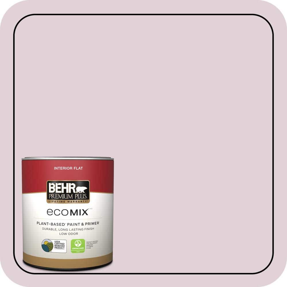 BEHR PREMIUM PLUS 1 qt. #T15-7 Secret Blush Flat EcoMix Plant-Based ...