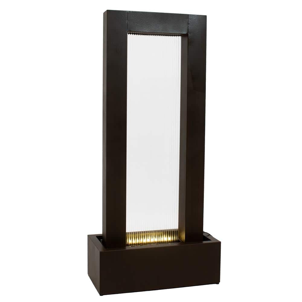 Sunnydaze Relaxing Rain Steel Outdoor Water Fountain - 43 in. MCA-2471 - The Home Depot