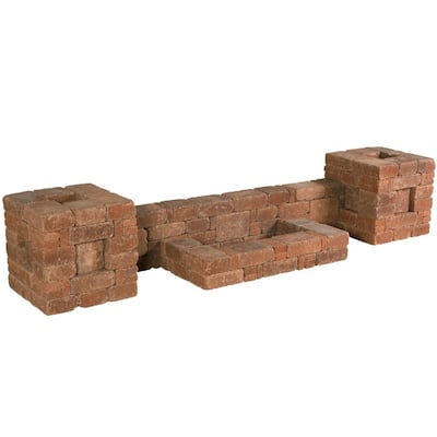 Pavestone RumbleStone 112 in. x 21 in. x 24.5 in. Column/Wall Kit in ...