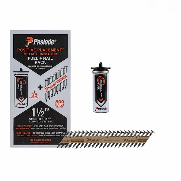 Paslode 1-1/2 in.x.148 9-Gauge Galvanized Treated Smooth Shank Positive ...
