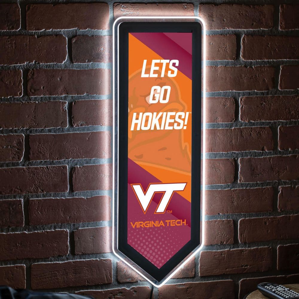 Evergreen Virginia Tech Pennant 9 in. x 23 in. Plug-in LED Lighted Sign ...