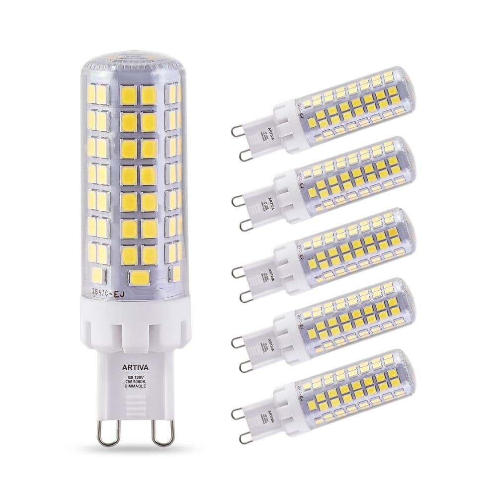 ARTIVA USA 60-Watt Equivalent, 7-Watt G9 Bright White (3000K) Dimmable ...