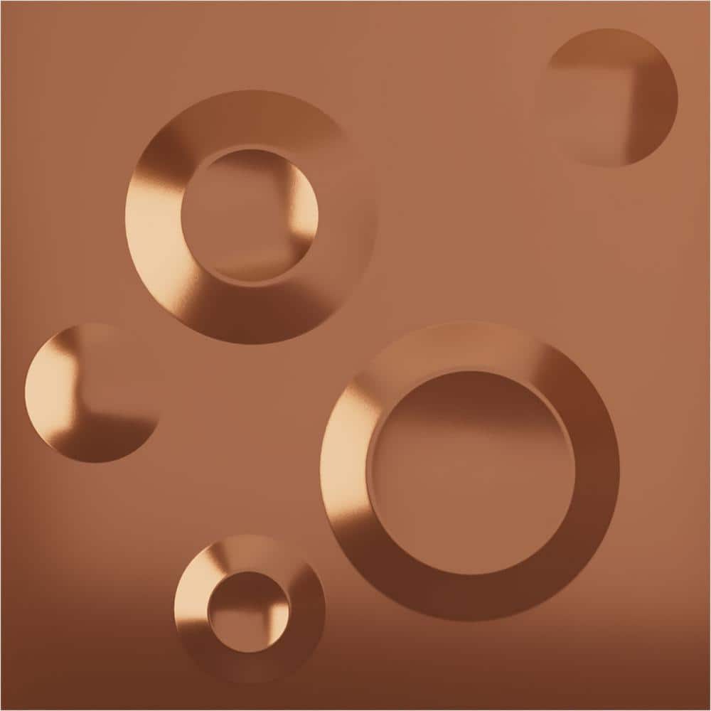 Ekena Millwork Cole Copper 1/3 in. x 1 ft. x 1 ft. Brown PVC Decorative ...