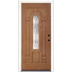 Feather River Doors 37.5 in. x 81.625 in. Medina Brass Center Arch Lite ...