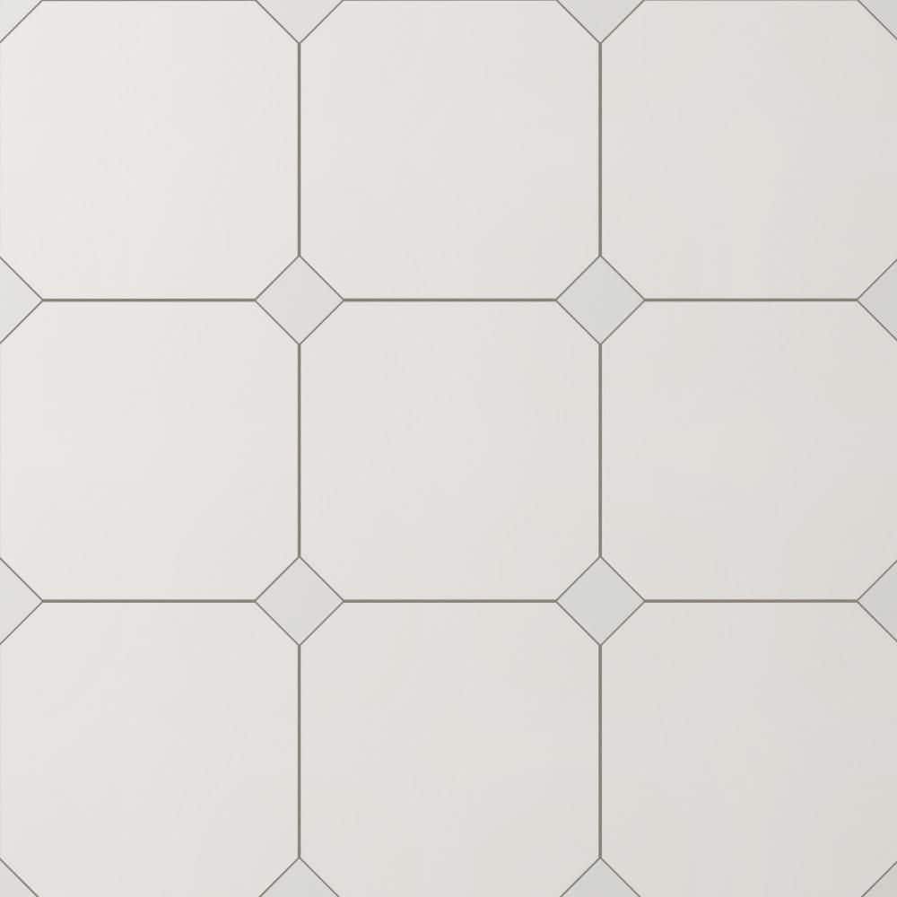 Merola Tile Vaudeville Octagon Nacar 8 in. x 8 in. Porcelain Floor and ...