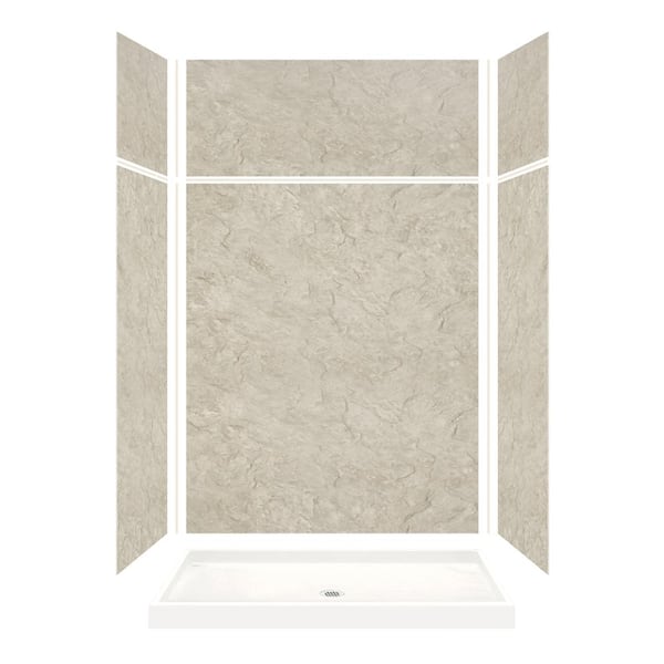 Transolid Expressions 32 in. x 60 in. x 96 in. Shower Kit with ...