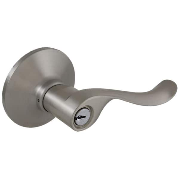 Defiant Burgundy Satin Nickel Keyed Entry Door Handle LD5X200B - The ...