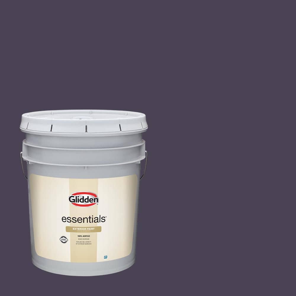 Glidden Essentials 5 gal. PPG1172-7 Blackberry Satin Exterior Paint ...