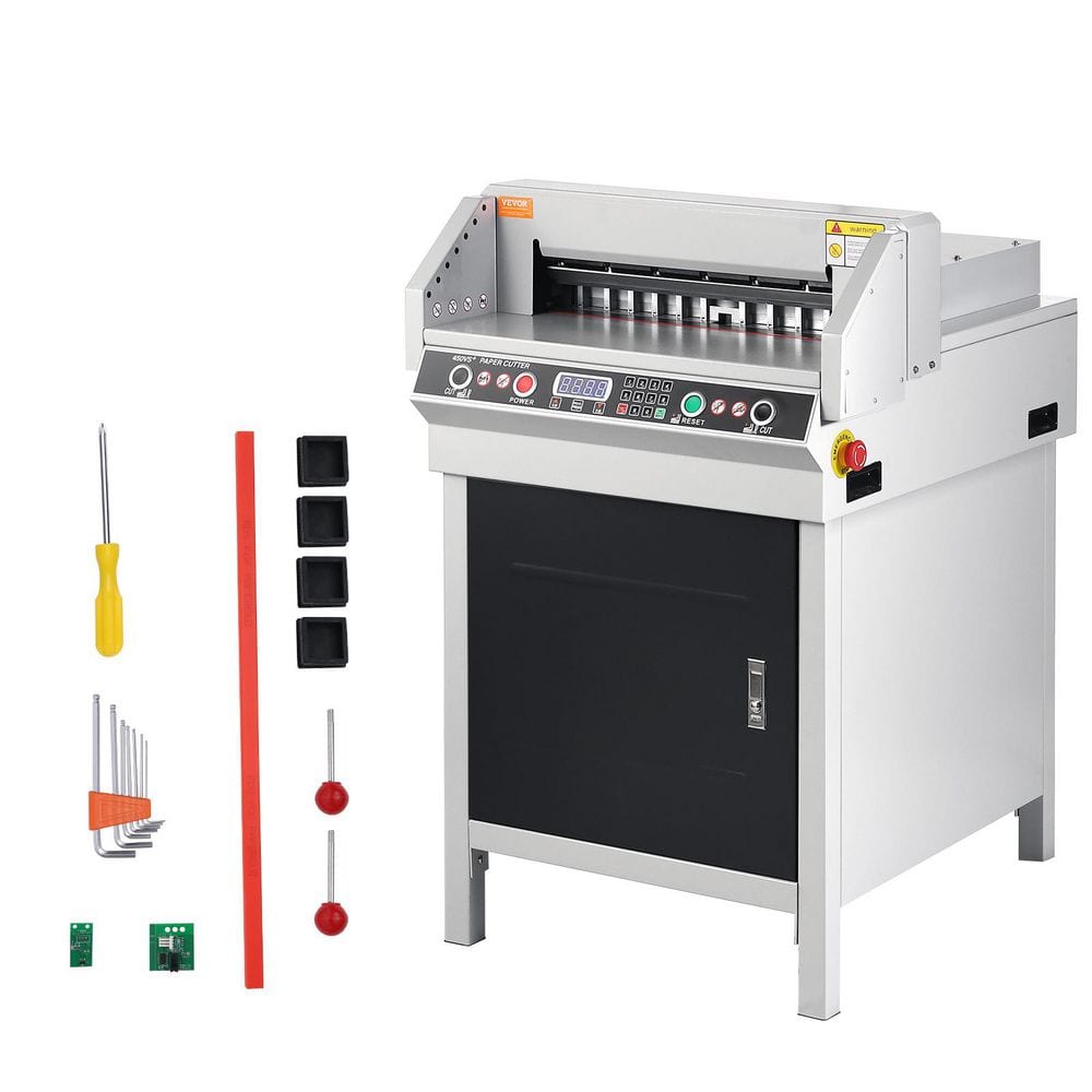 VEVOR Electric Hydraulic Paper Cutter, 2 in. Tile Cutter with Steel ...