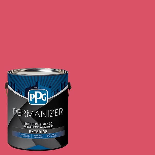 PERMANIZER 1 gal. PPG1185-6 Cranberry Splash Flat Exterior Paint ...