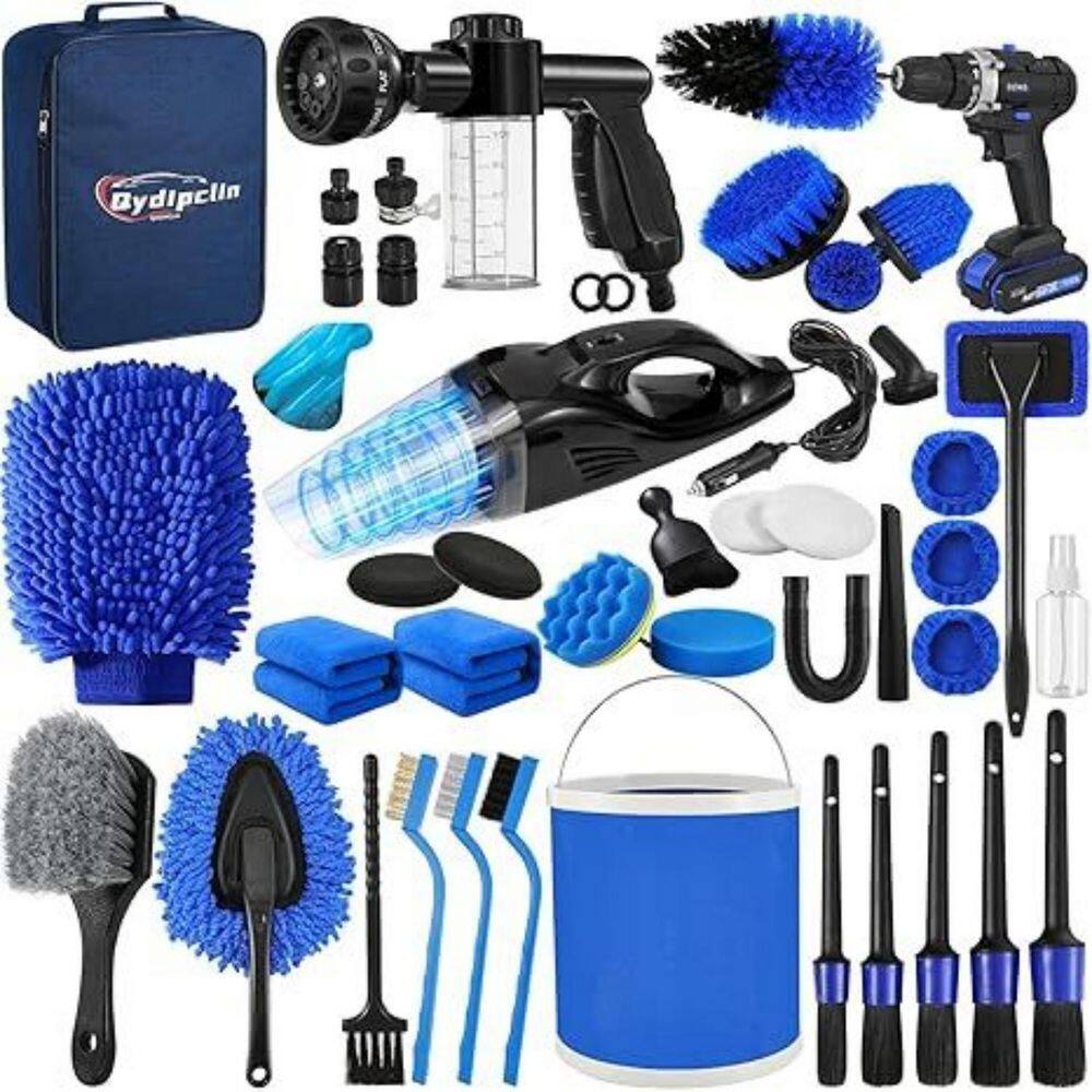 Siavonce 45-Pieces Car Detailing Kit, Car Detailing Brush Set, Car Wash ...
