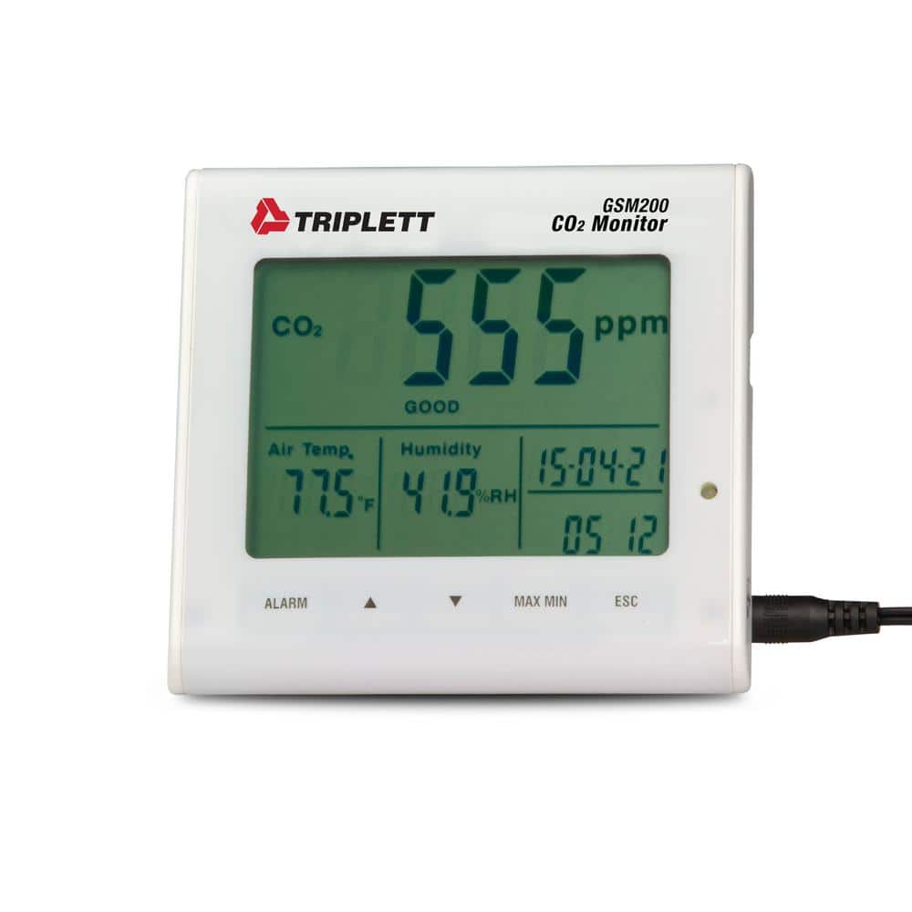 TRIPLETT Air Quality Carbon Dioxide Monitor GSM200 - The Home Depot