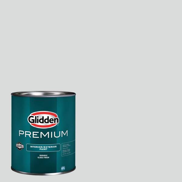 Glidden Premium 1 qt. Thin Ice PPG1001-3 High Gloss Interior/Exterior ...