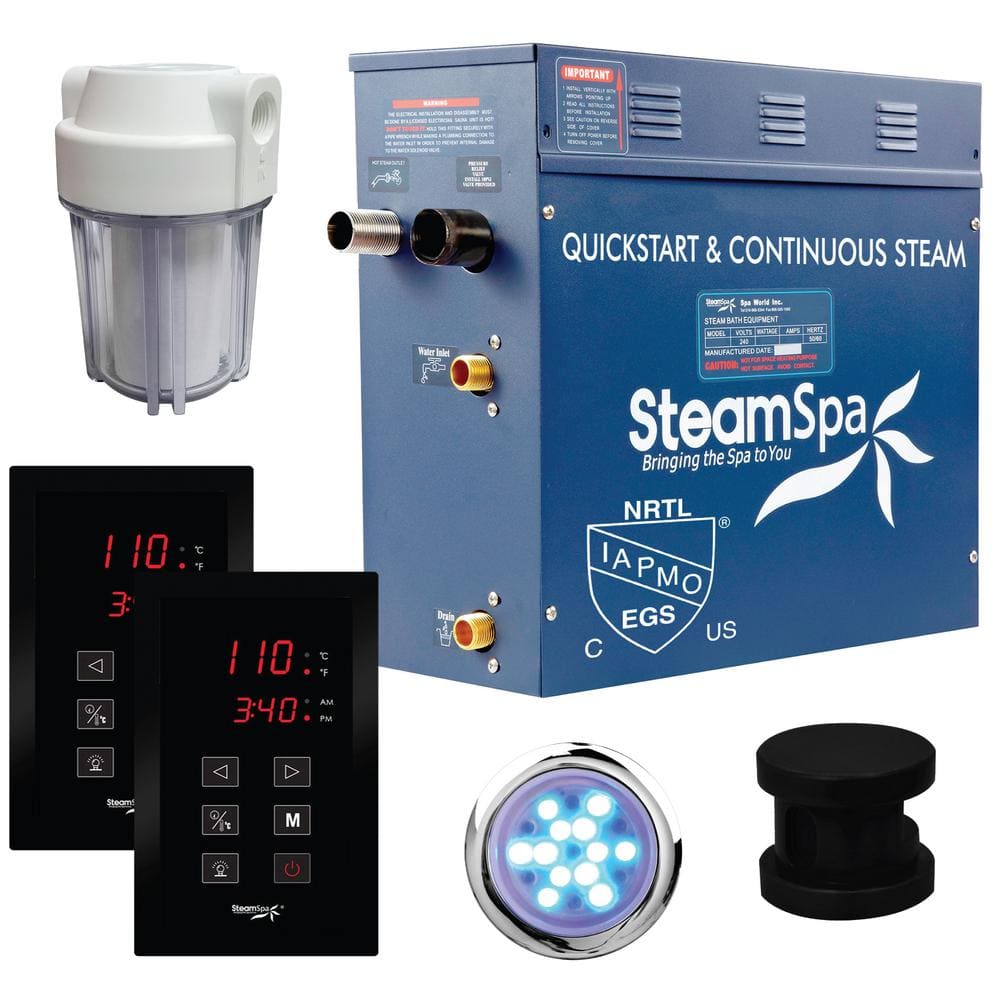 SteamSpa Royal Series 6kW Steam Bath Generator Package with Continuous ...