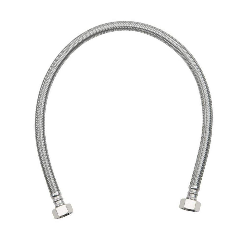 Plumbshop 1/2 in. FIP x 1/2 in. FIP x 24 in. Braided Stainless Steel ...