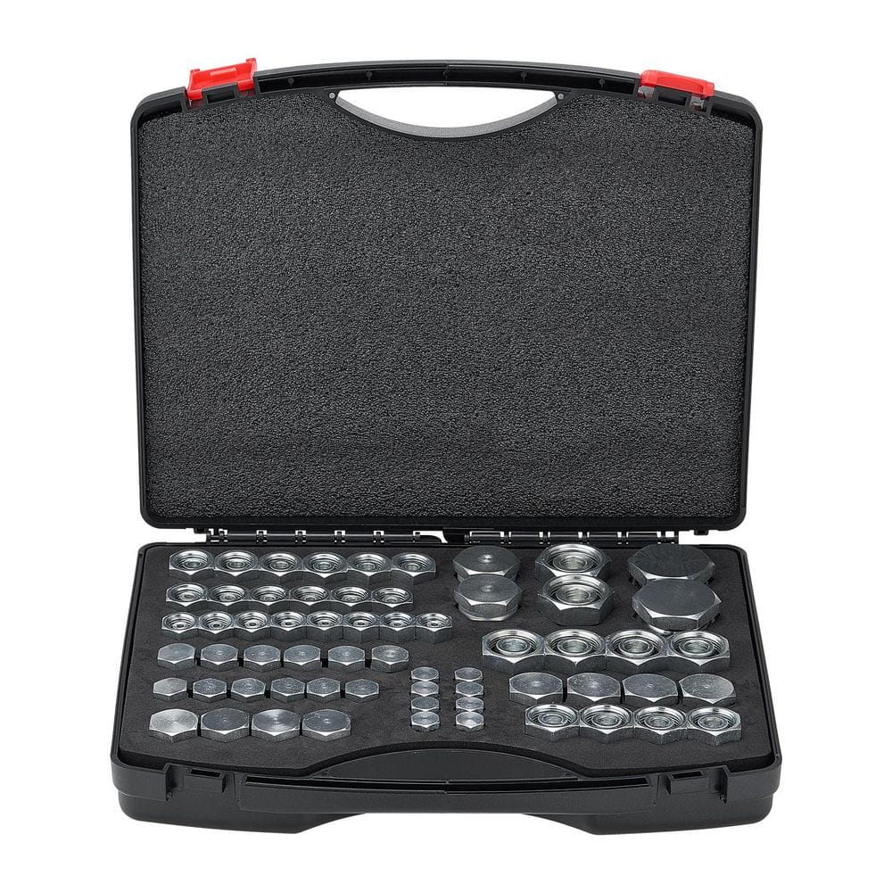 SKYSHALO DIN Hydraulic Fittings Kit, 64 PCS, Heavy Duty Cap and Plug ...