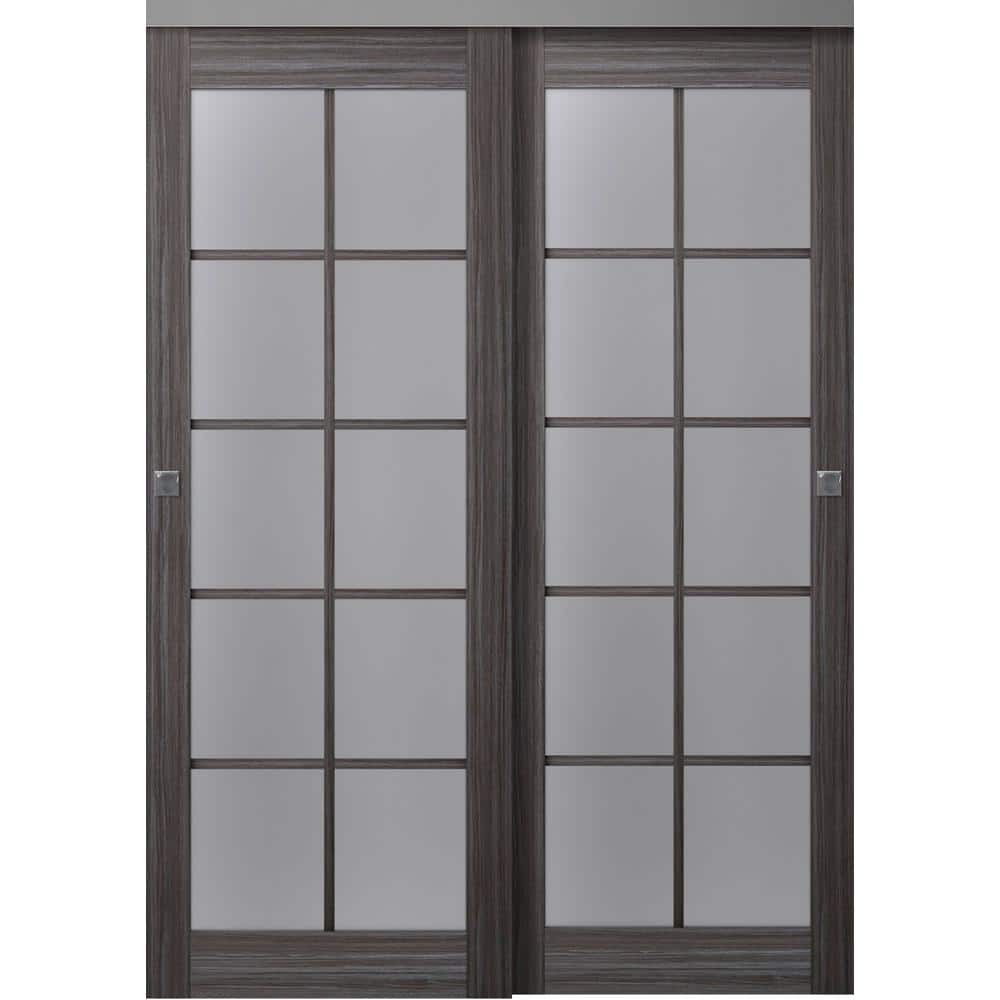 Belldinni Paola 10-Lite 72 in. x 80 in. Gray Oak Finished Wood ...