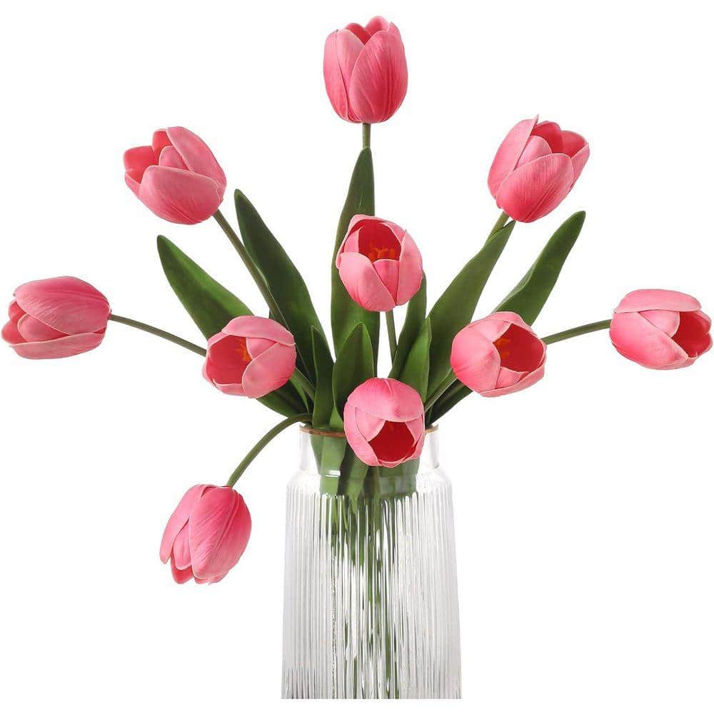 Reviews for 18.5 in. Pink Indoor/Outdoor Artificial Tulip | Pg 2 - The ...