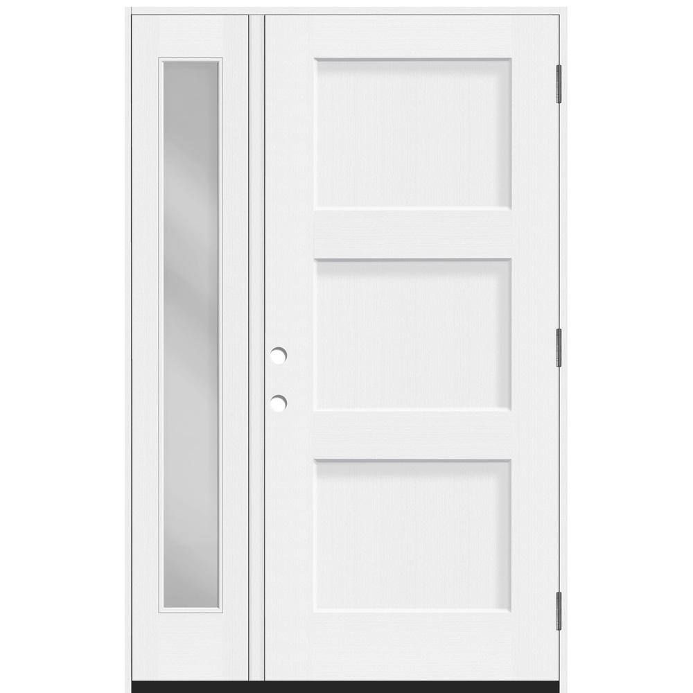 Steves & Sons Legacy 51 in. x 80 in. 3P Equal Shaker LHOS Unfinished ...