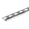 TrimMaster Chrome 5/16 in. x 98-1/2 in. Aluminum Square Tile Edging ...