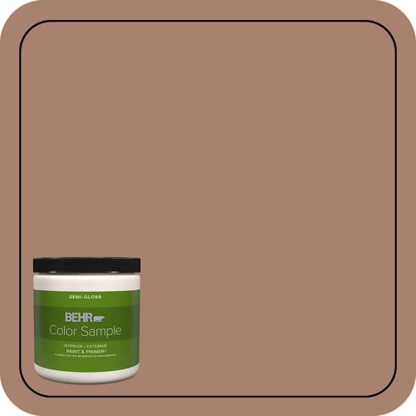 BEHR PREMIUM PLUS 8 oz. #S190-5 Cocoa Nutmeg Semi-Gloss Interior ...