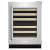 KitchenAid 24 in. Dual Zone 46- Bottle Built-In Undercounter Wine ...
