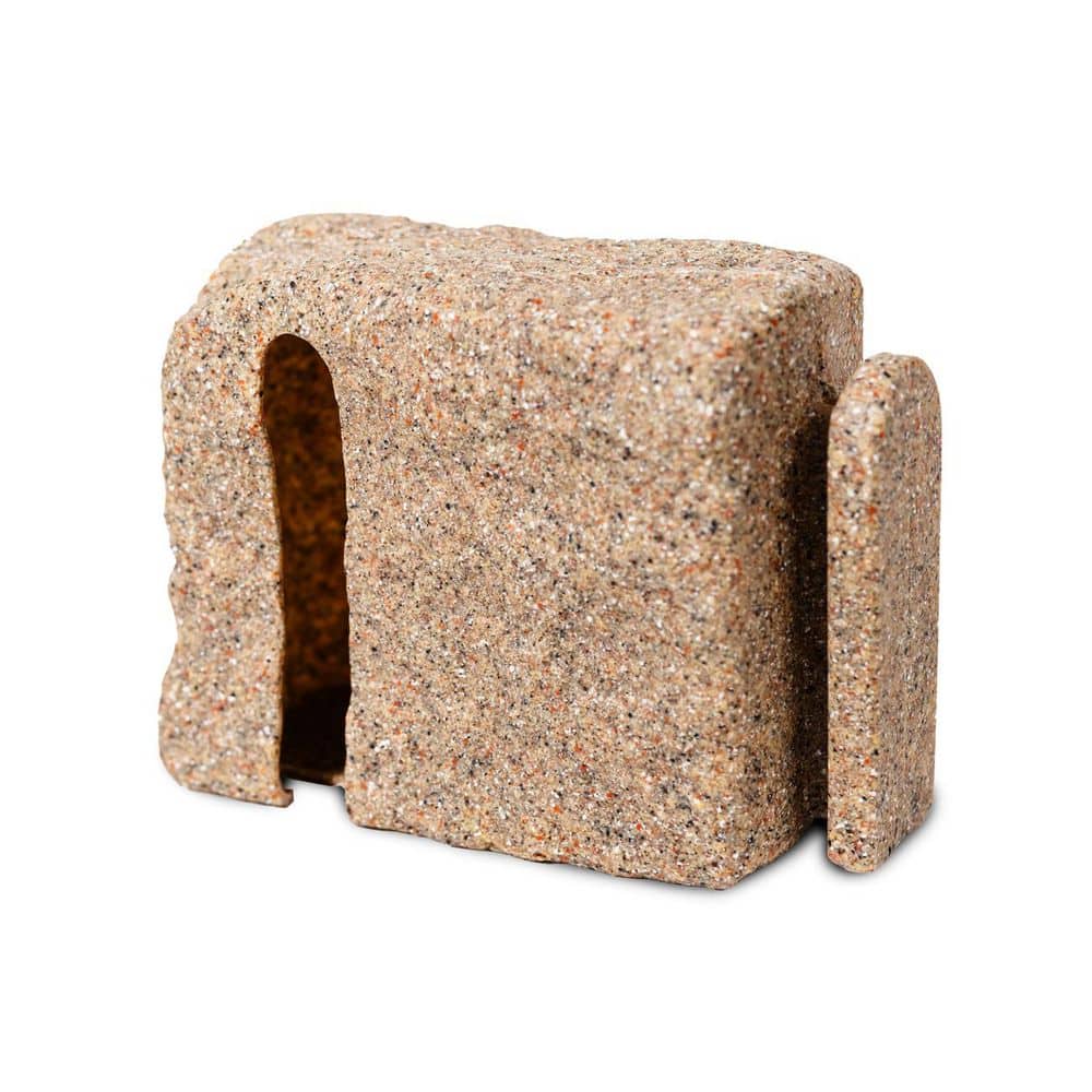 Beuta 7 in. x 6.5 in. x 4 in. SandStone (Right) Faux Stone Plastic ...