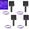 Hunnykome Outdoor 20 ft. Solar Micro LED String Light with 100 Purple ...