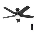 Hunter Cavera II 52 in. Indoor Matte Black Wifi-Enabled Smart Ceiling ...