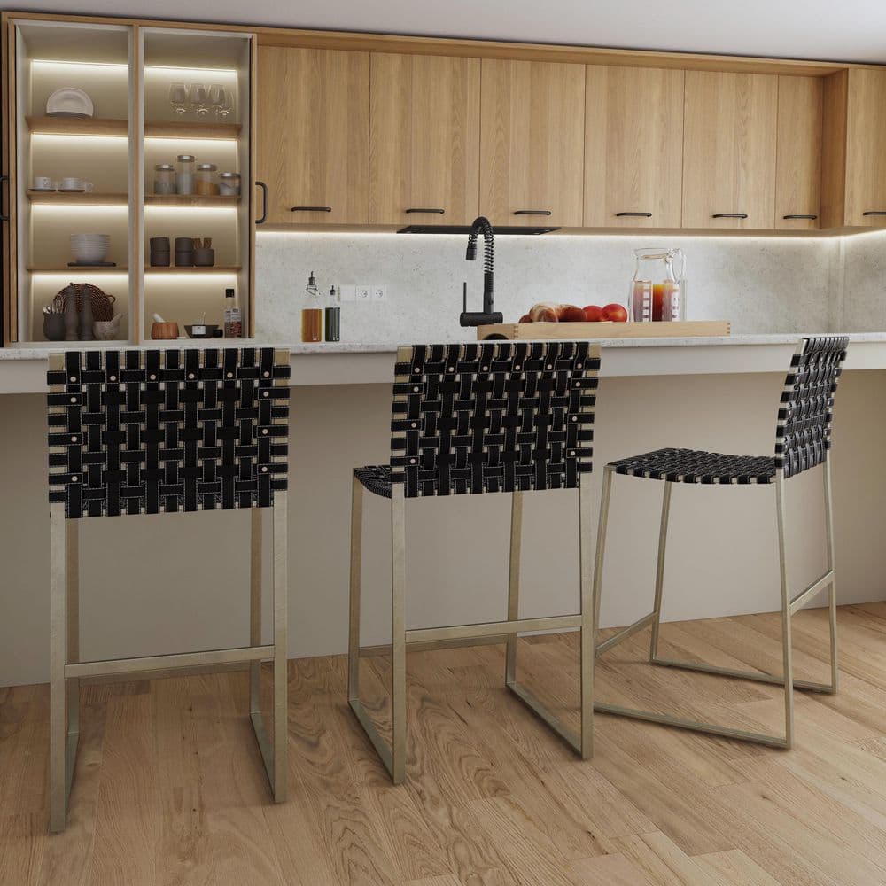 Butler Specialty Company Urban 25 in. Seat Height Black and Silver ...