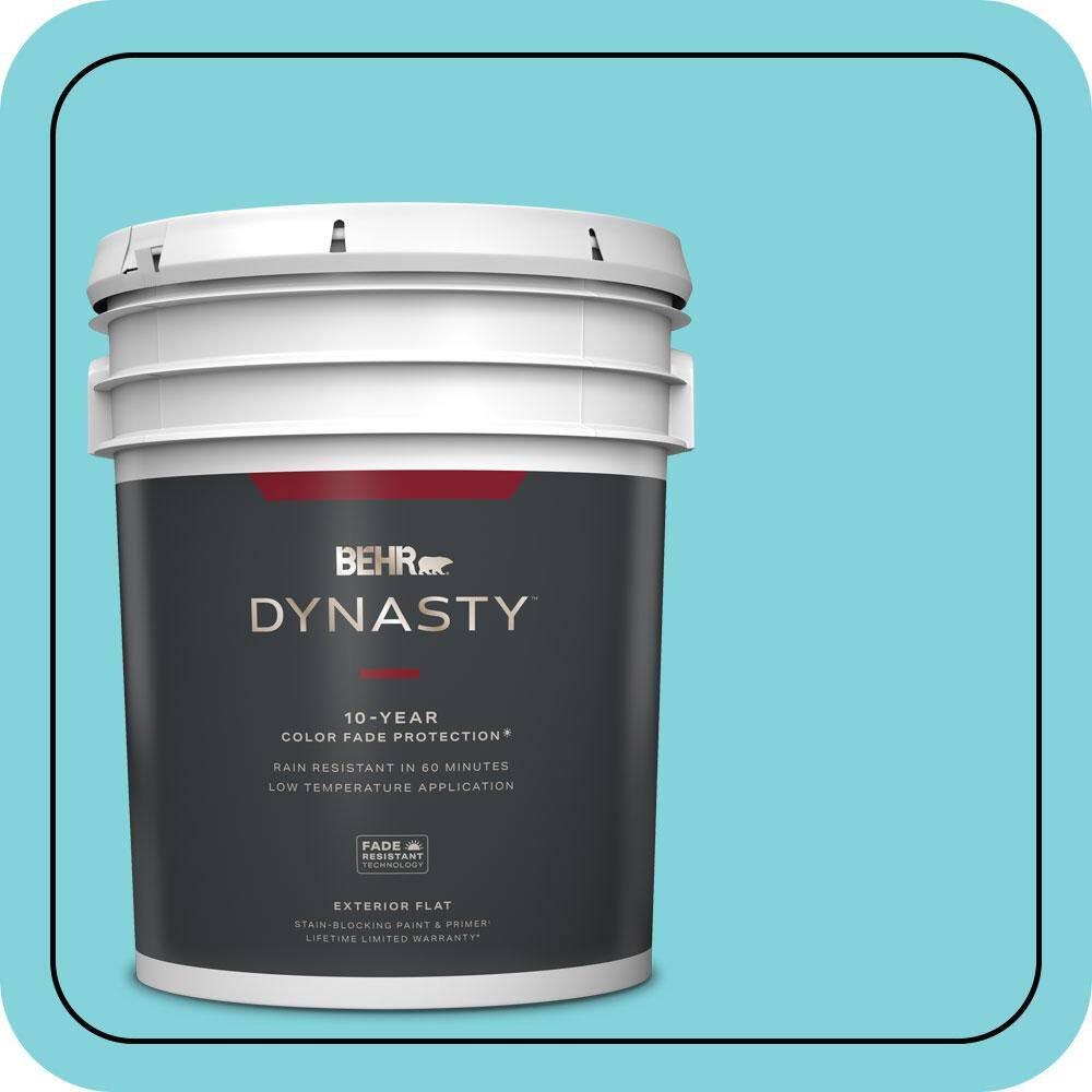 BEHR DYNASTY 5 gal. #510B-4 Cloudless Flat Exterior Stain-Blocking ...