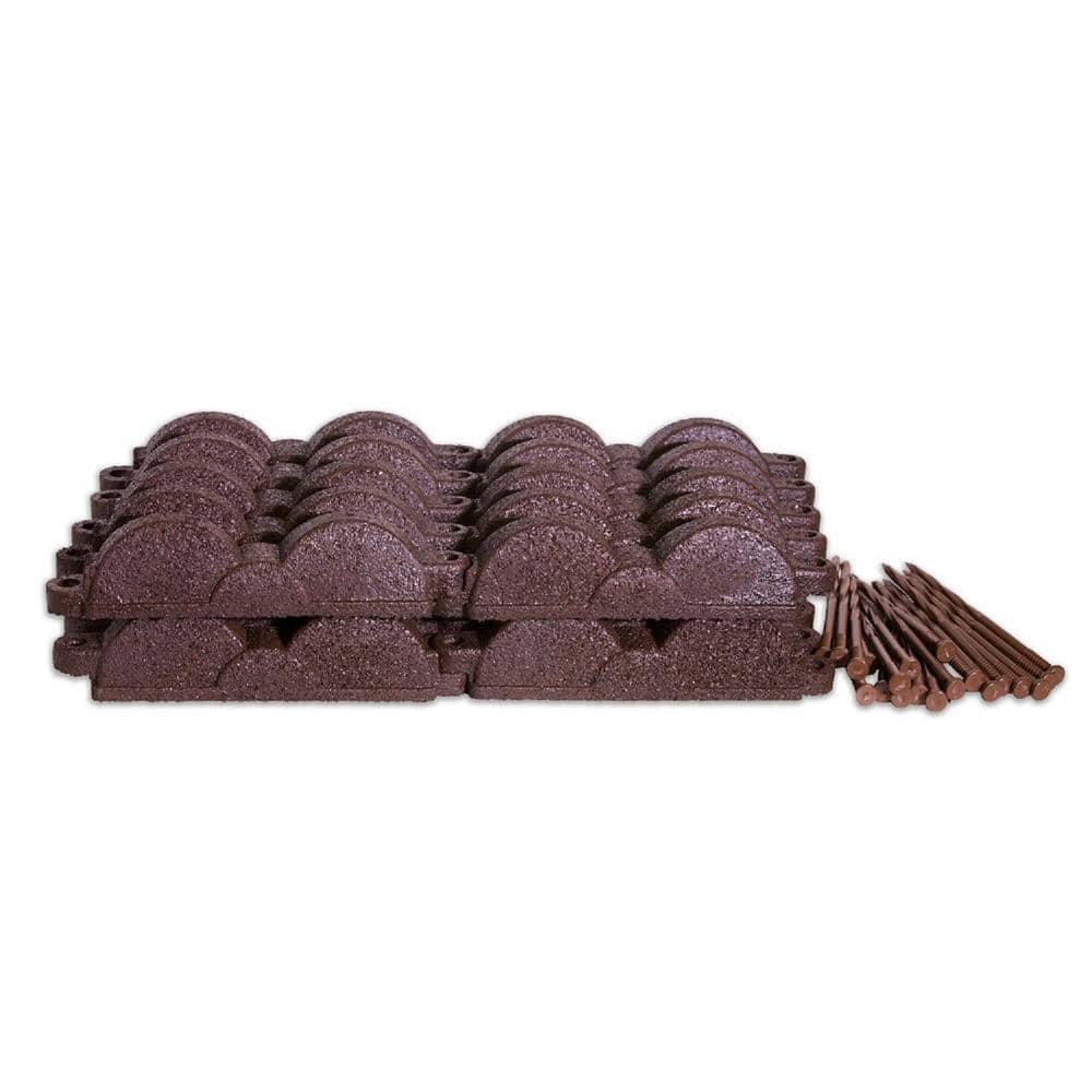 VALLEY VIEW 20 ft., 12 in. Pieces Dark Brown Rubber Edging ESE-1-20DB ...