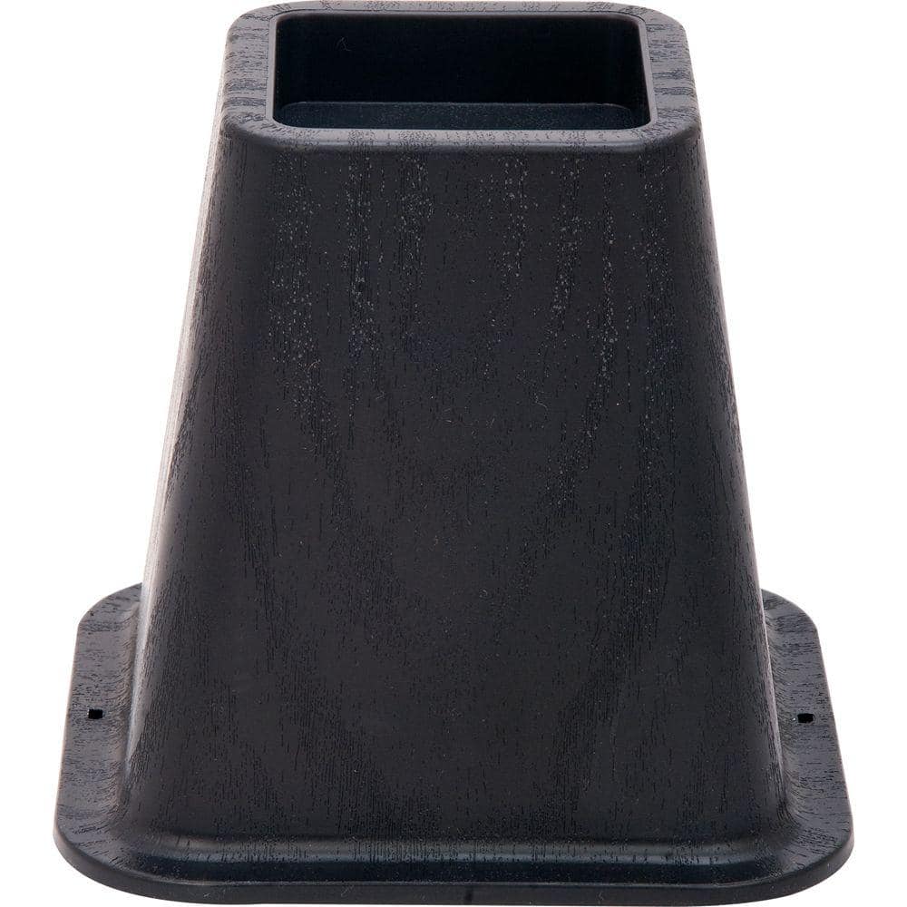 Shepherd 6 in. Black Molded Bed Risers with 1200 lb. Load Rating (4 per ...