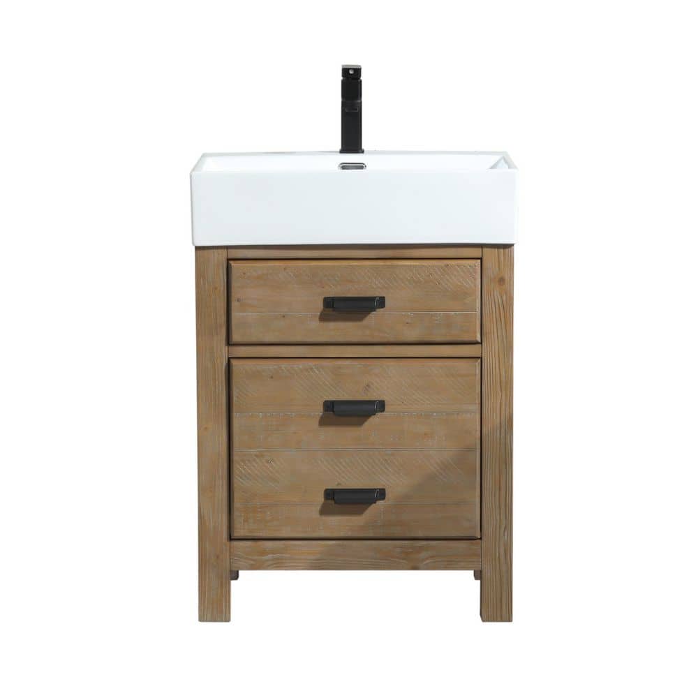 Ari Kitchen and Bath Ava 24 in. Single Bath Vanity in Reclaim Fir with ...