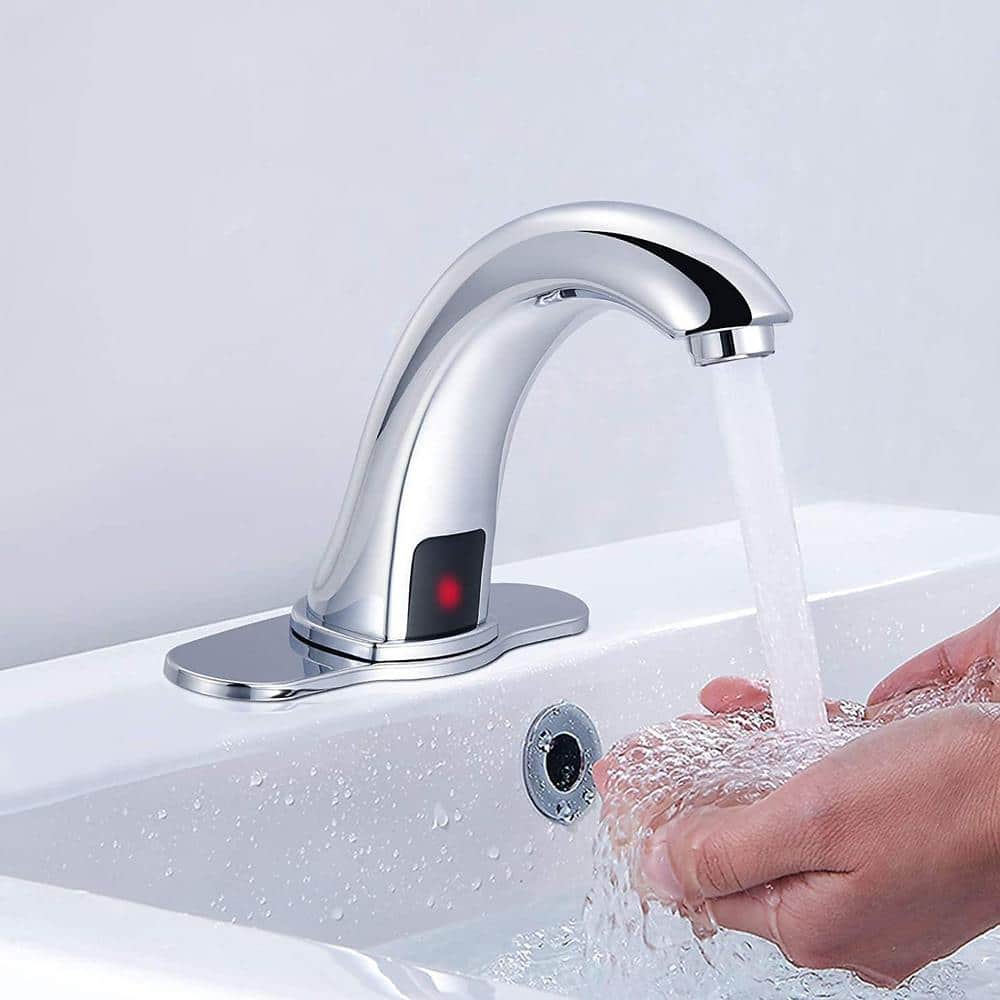 FORCLOVER Automatic Sensor Touchless Single Hole Bathroom Faucet with ...
