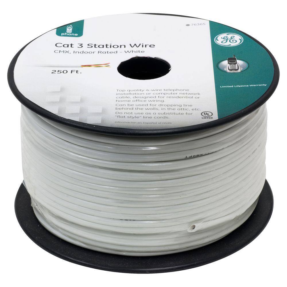 GE 250 ft. Station Wire - White 76365 - The Home Depot