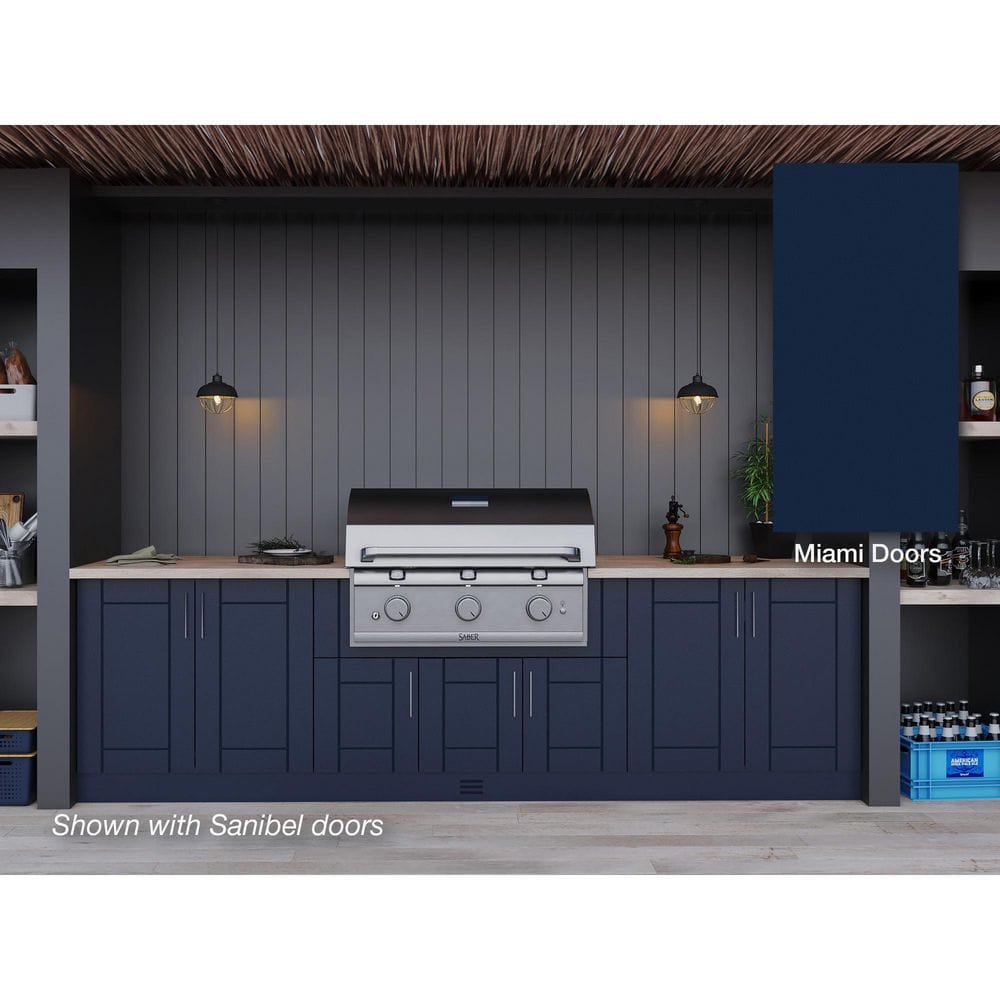 WeatherStrong Miami Sapphire Blue 17-Piece 121.25 in. x 34.5 in. x 28 ...