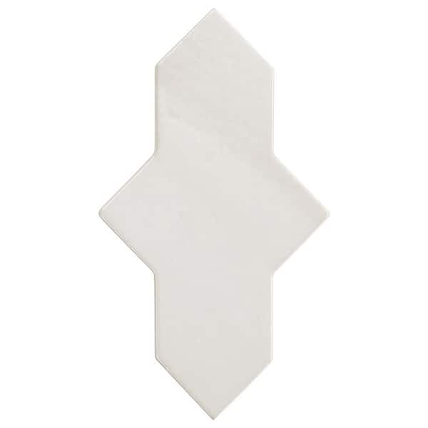 Ivy Hill Tile Tripoli Cruz White 4.84 in. x 0.39 in. Terracotta Look ...