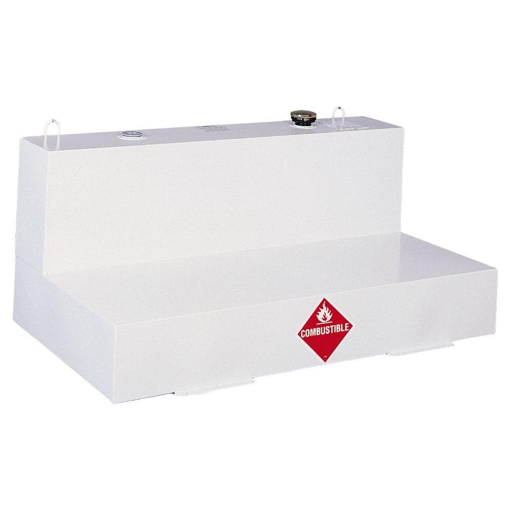 Crescent Jobox Low-Profile L-Shaped Steel Liquid Transfer Tank in White ...
