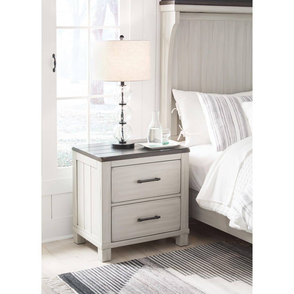 Signature DESIGN BY ASHLEY Darborn Natural Brown 2 Drawer Nightstand B796-92 - The Home Depot