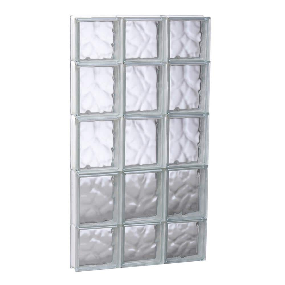 Clearly Secure 17.25 in. x 34.75 in. x 3.125 in. Frameless Wave Pattern ...